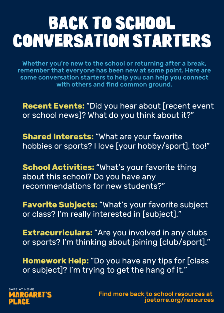 Back to School with Safe At Home - Joe Torre Safe At Home Foundation